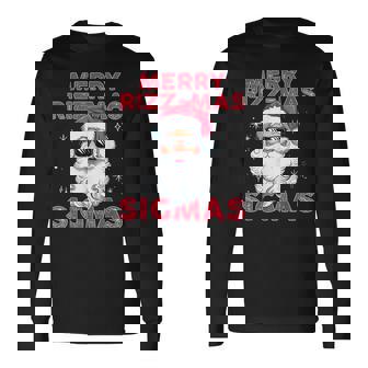 Sigma Claus Cool Santa Meme Rizzler Brainrot Christmas Long Sleeve T ...