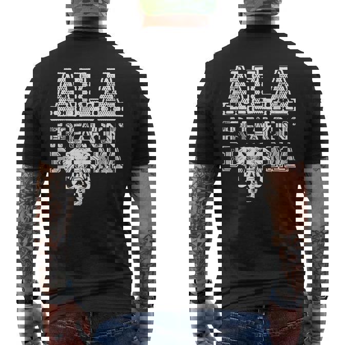 Alabama Throwback Classic Men's T-shirt Back Print | Mazezy