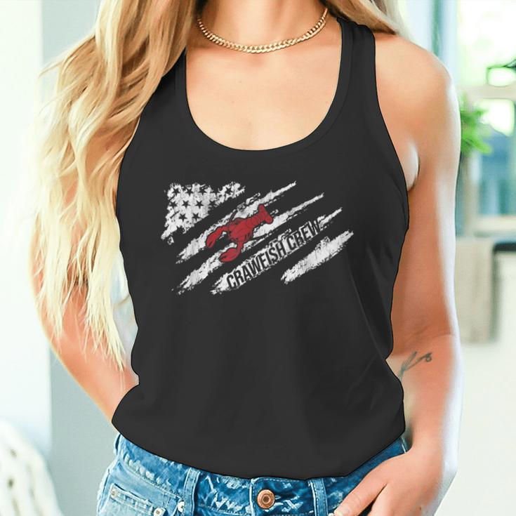 Crawfish Crew American Flag Shellfish Lobster Mudbug Seafood Tank Top ...