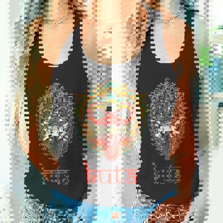 Kuta Bali Balinese Hindu Barong Mask Animism Tank Top - Monsterry AU