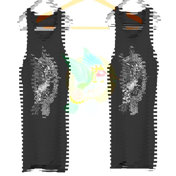 Aztec God Huitzilopochtli Hummingbird Mayan Colibri Bird Tank Top Tank ...