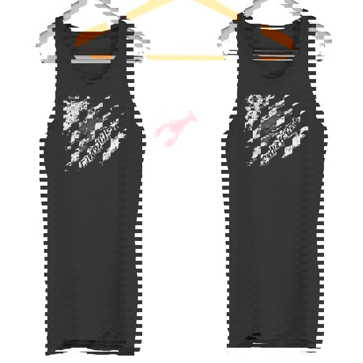 Crawfish Crew American Flag Shellfish Lobster Mudbug Seafood Tank Top ...
