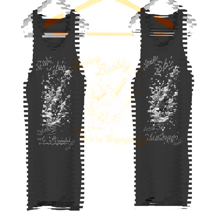 Feeling Bubbly Engagement Announcement 2025 Champagne Toast Tank Top ...