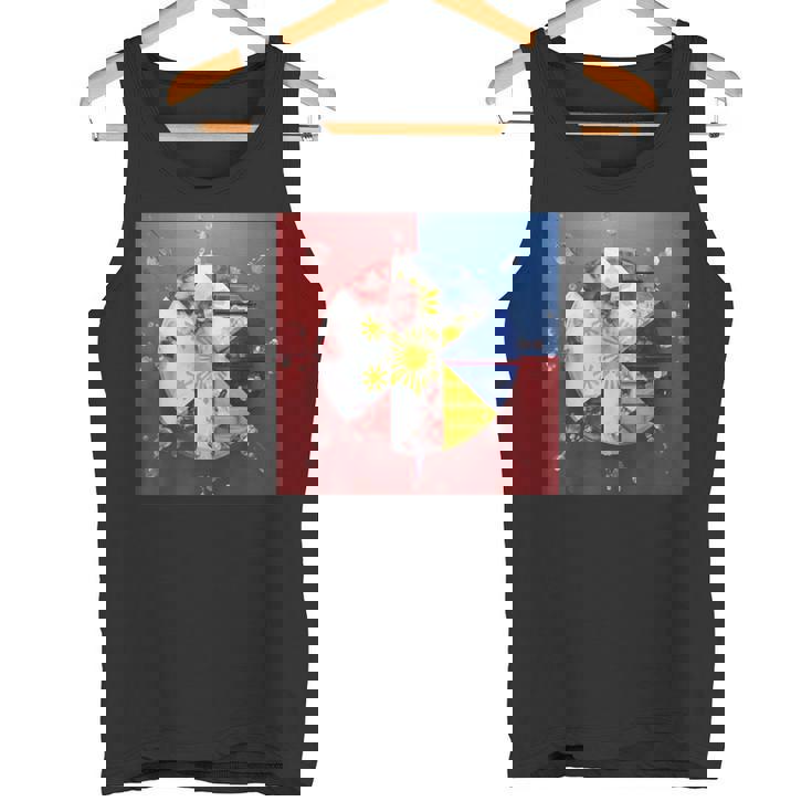 Philippine Flag In Conceptual Art Filipino Tank Top - Monsterry AU
