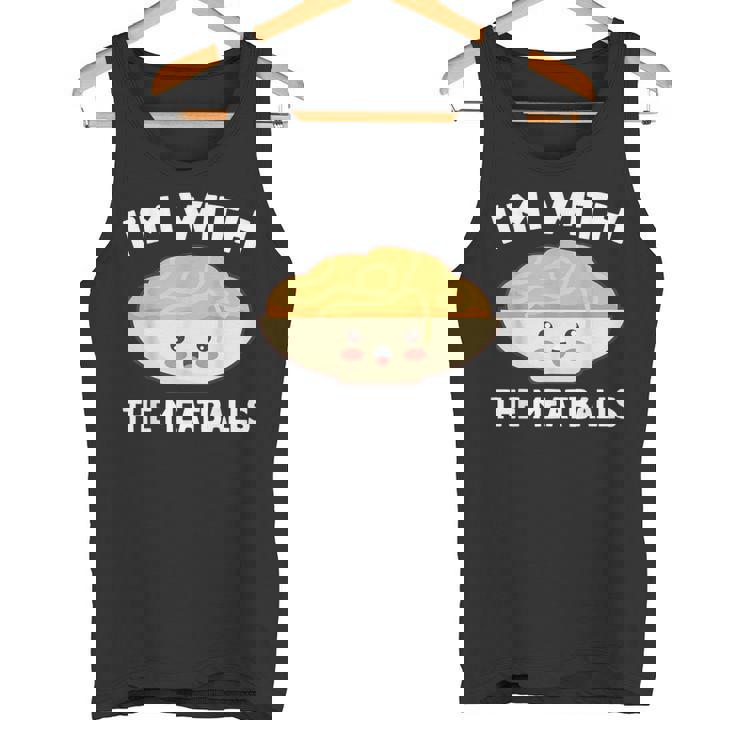 Spaghetti & Meatballs Matching Couples His & Hers Tank Top - Monsterry