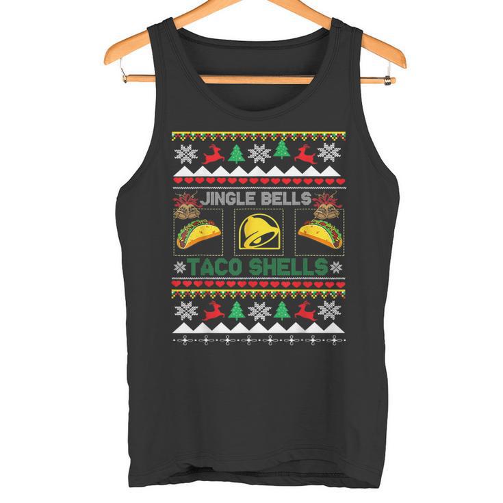 Taco Lover Mexican Food Jingle Bells Taco Shells Tank Top - Monsterry