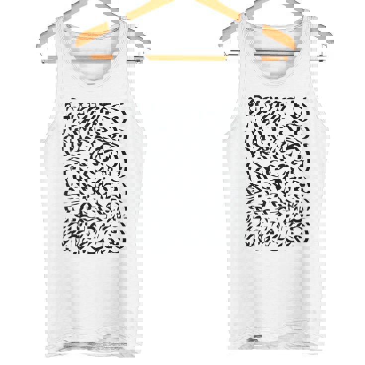 Arabic Alphabet Letter Art Diwani Calligraphy Tank Top Tank Top - Monsterry