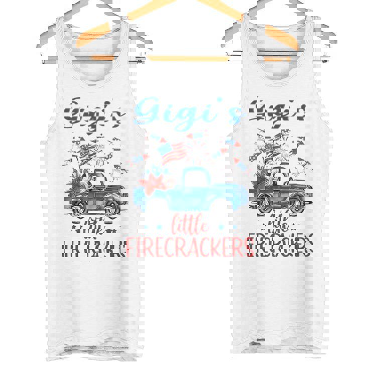 Gigi's Little Firecrackers 4th Of July Patriotic Truck Tank Top - Monsterry