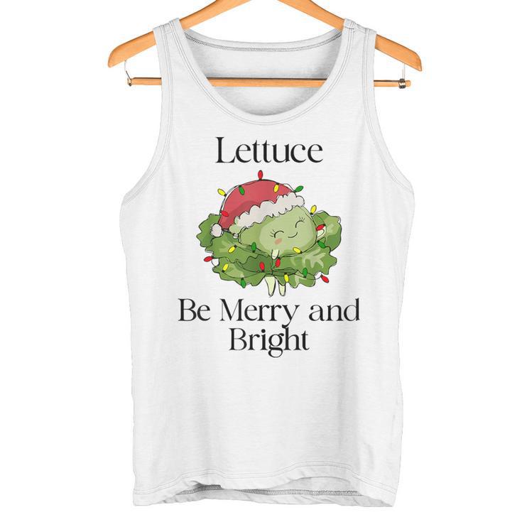 Lettuce Be Merry And Bright Christmas Vegetable Lettuce Xmas Tank Top ...