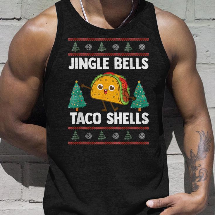 Jingle Bells Taco Shells Mexican Food Ugly Christmas Tacos Tank Top ...