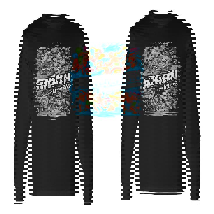 Songkran Thailand Festival Of Water Battle Long Sleeve T-Shirt - Monsterry