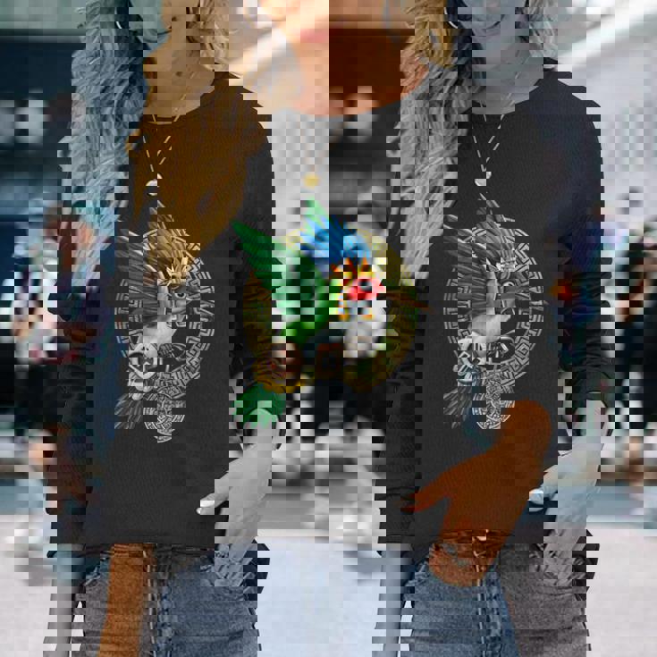 Aztec God Huitzilopochtli Hummingbird Mayan Colibri Bird Tank Top Long ...