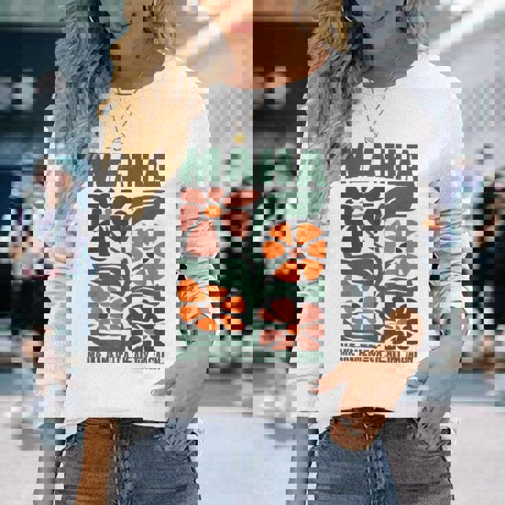 MAHA Groovy Floral Make America Healthy Again MAGA RFK Jr Long Sleeve T ...