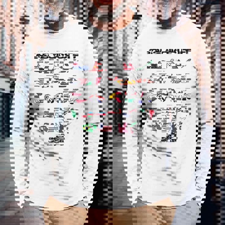 Formula Racing 2025 Circuits Race Car Men's Formula Long Sleeve T-Shirt ...