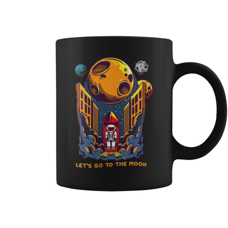 Let's Go To The Moon Surface Selenography Moon Graphic Print Coffee Mug ...