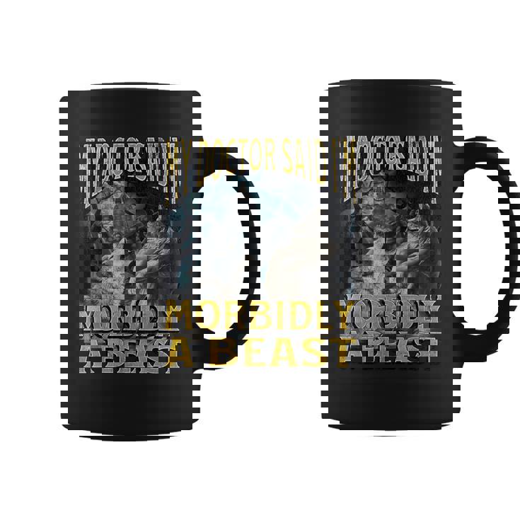 Morbidly A Beast Cringe Alpha Werewolf Wolf Meme Coffee Mug - Thegiftio