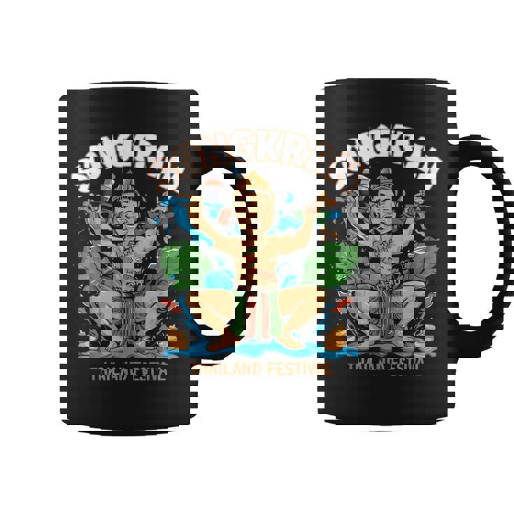 Thailand Festival Of Water Songkran Graphic Print Coffee Mug - Monsterry UK