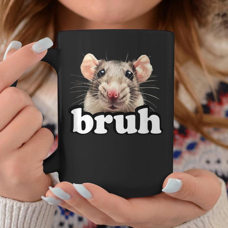 Bruh Pet Rat Lover Coffee Mug | Mazezy