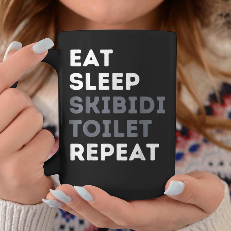 Eat Sleep Skibidi Toilet Repeat Skibidi Toilet Meme Coffee Mug ...