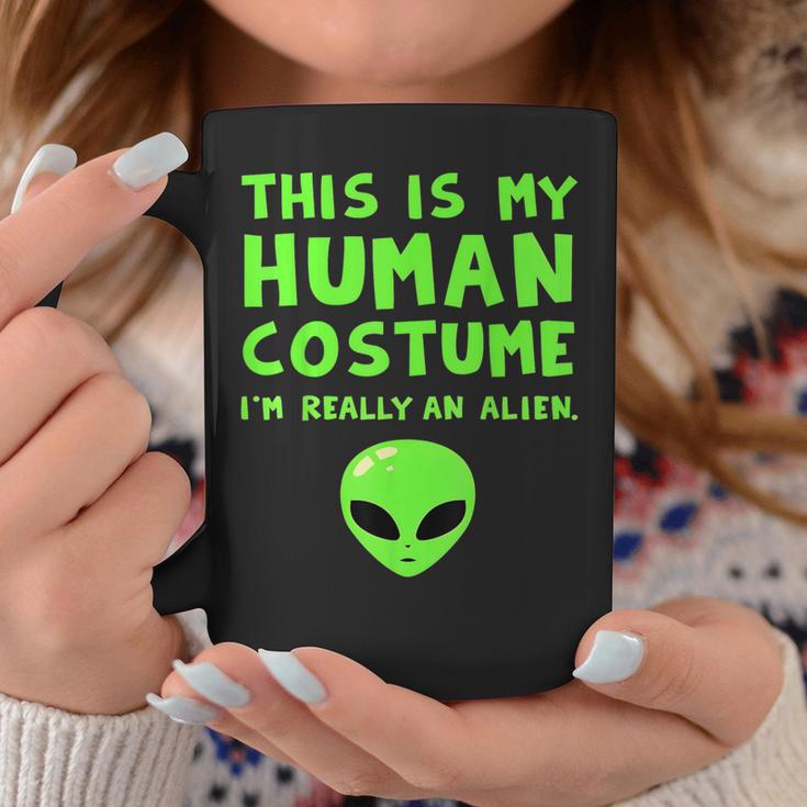 Alien Human Costume Coffee Mug | Mazezy