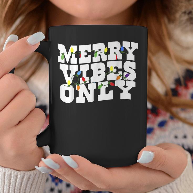 Merry Vibes Only Lighting Christmas Coffee Mug | Mazezy