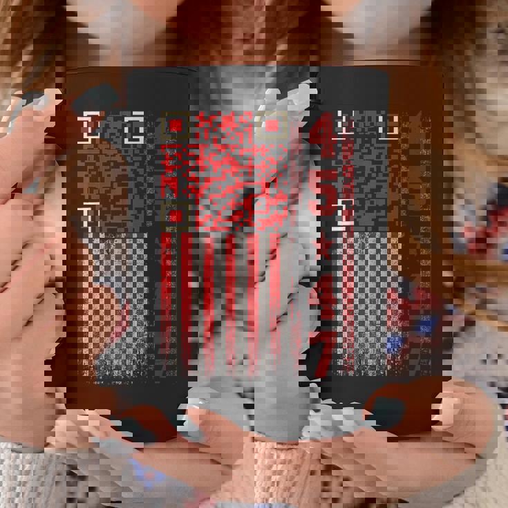 QR Scan Me President Trump 4547 Trump Dancing Code Graphic Print Coffee ...