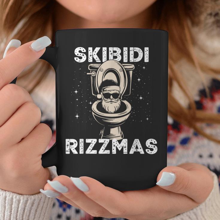 Skibidi Rizzmas Toilet Santa White Elephant Christmas Coffee Mug | Mazezy