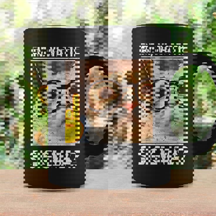 Erm What-The Sigma Cat Meme Selfie Cat Wearing Sunglasses Coffee Mug ...