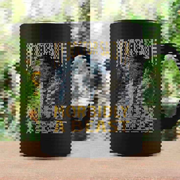Morbidly A Beast Cringe Alpha Werewolf Wolf Meme Coffee Mug - Thegiftio