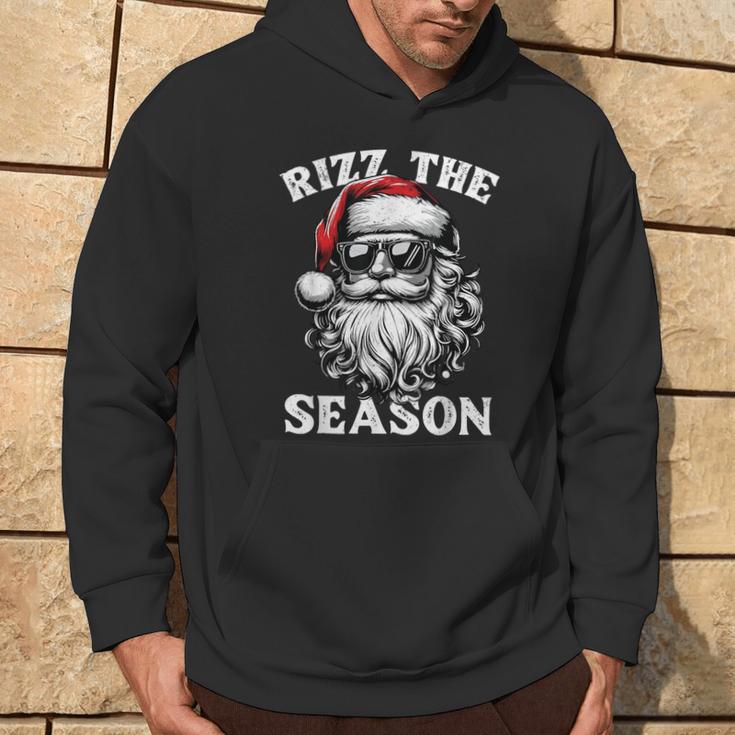 Rizz The Season Santa Claus Christmas Season Rizzler Hoodie - Seseable