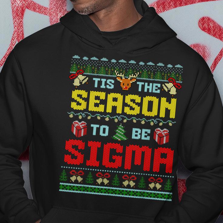 Tis The Season To Be Sigma Christmas Brainrot Ironic Meme Hoodie | Mazezy