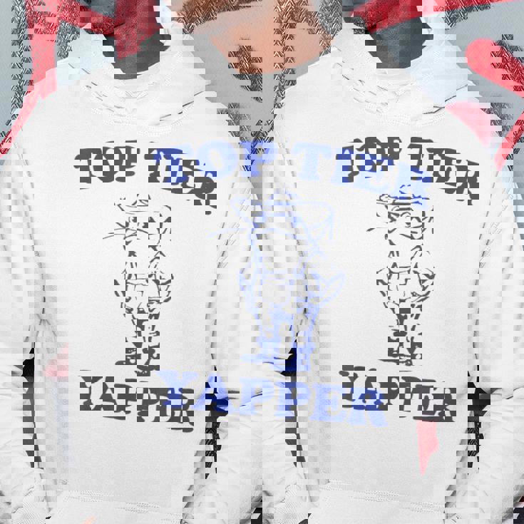 Top Tier Yapper Meme Cowboy Frog Yapping Quote Hoodie - Monsterry