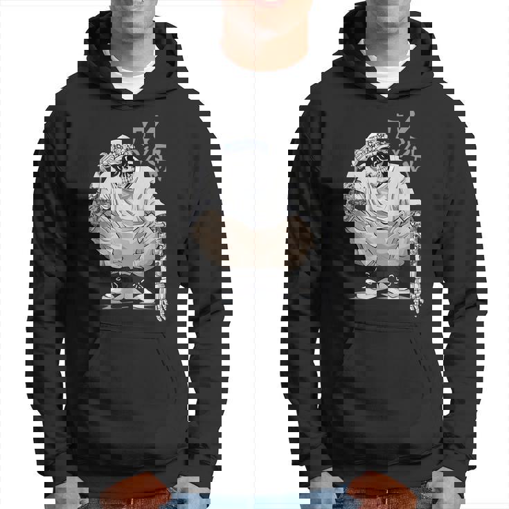 Cholo Chicano Tattoo Cool Mexican Gangster Skeleton Mexico Hoodie ...