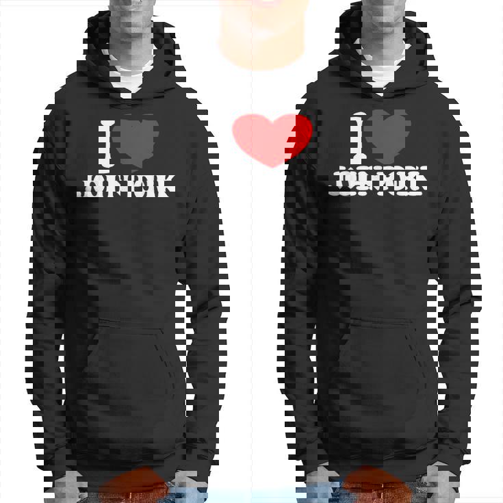 I Love John Pork Red Heart John Pork Meme John Pork Hoodie | Mazezy