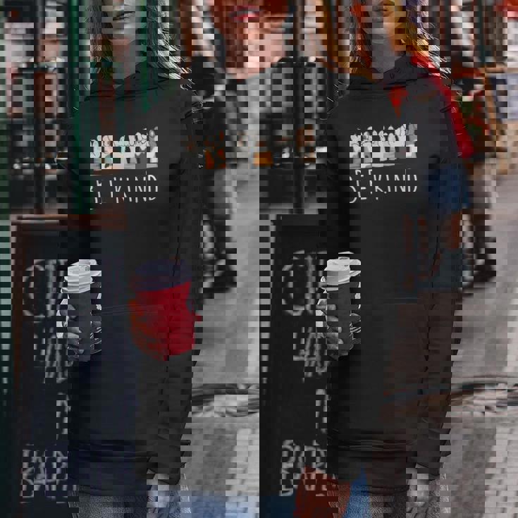 Be Kind Asl Sign Language Kindness Cat Paws Finger Signs Women Hoodie ...