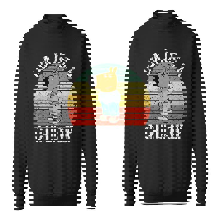 Chill Guy Meme Dog Cool Internet Statement Men's T-shirt Back Print ...