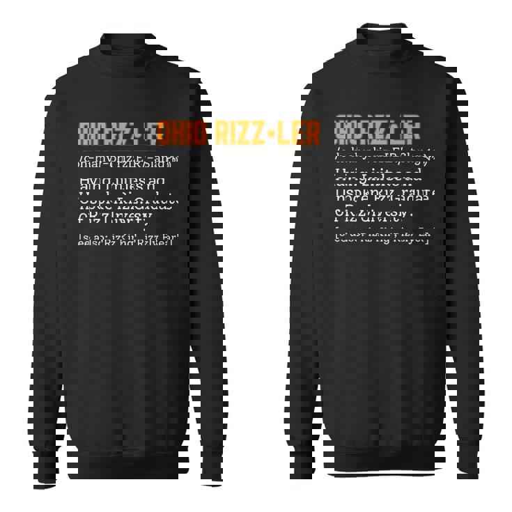 Ohio Rizzler Nutrition Facts Meme Internet Memes Brainrot Sweatshirt ...