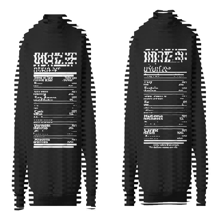 Ohio Rizzler Nutrition Facts Meme Rizz Internet Memes Gen Z Sweatshirt ...