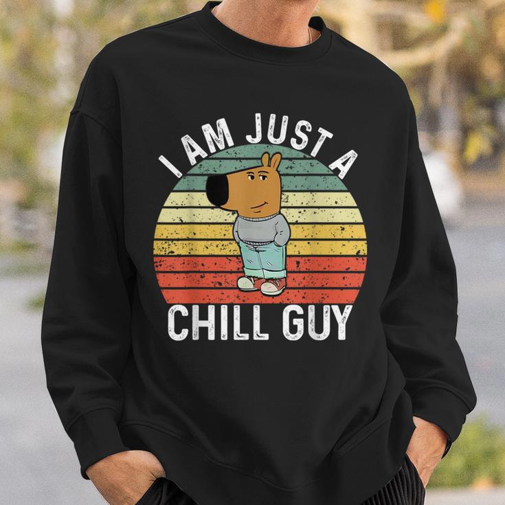 Chill Guy Meme Dog Cool Internet Statement Sweatshirt | Mazezy
