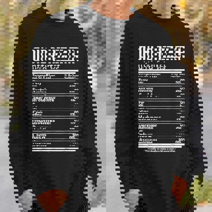 Ohio Rizzler Nutrition Facts Meme Rizz Internet Memes Gen Z Sweatshirt ...