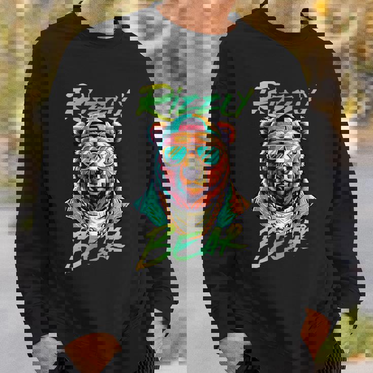 Rizzly Bear Gen Alpha Viral Influencer Slang Sweatshirt - Monsterry