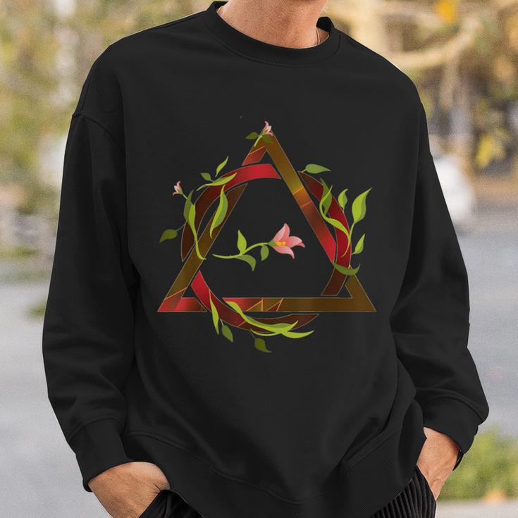Therian Symbol With Flowers Inclusion Sweatshirt - Monsterry