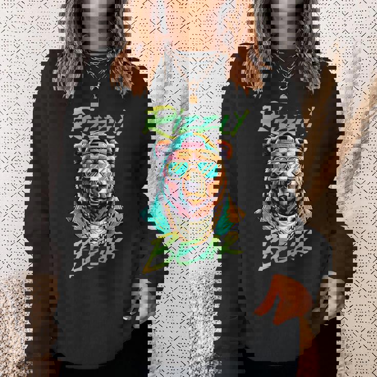 Rizzly Bear Gen Alpha Viral Influencer Slang Sweatshirt - Monsterry