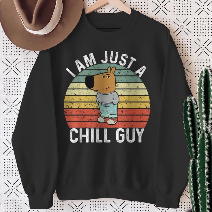 Chill Guy Meme Dog Cool Internet Statement Sweatshirt | Mazezy
