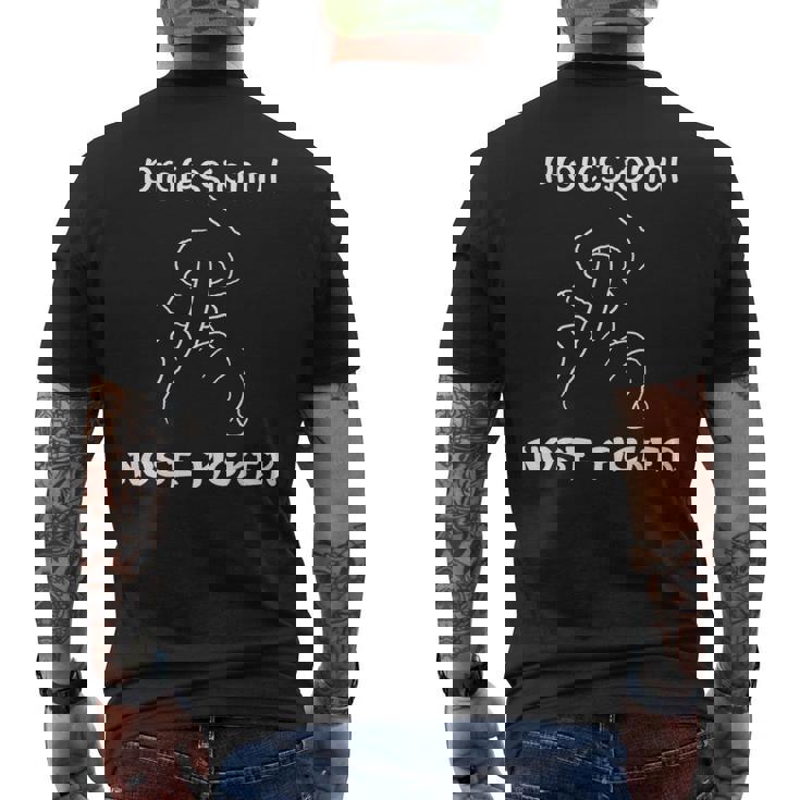 Booger Eating Nose-Picking Professional Nose Picker Men's Back Print T ...