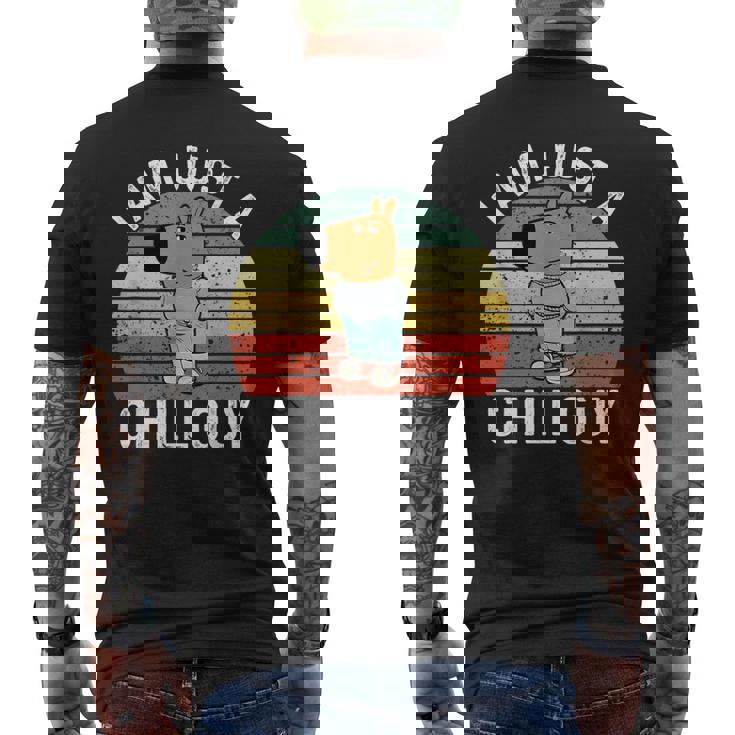 Chill Guy Meme Dog Cool Internet Statement Men's T-shirt Back Print ...