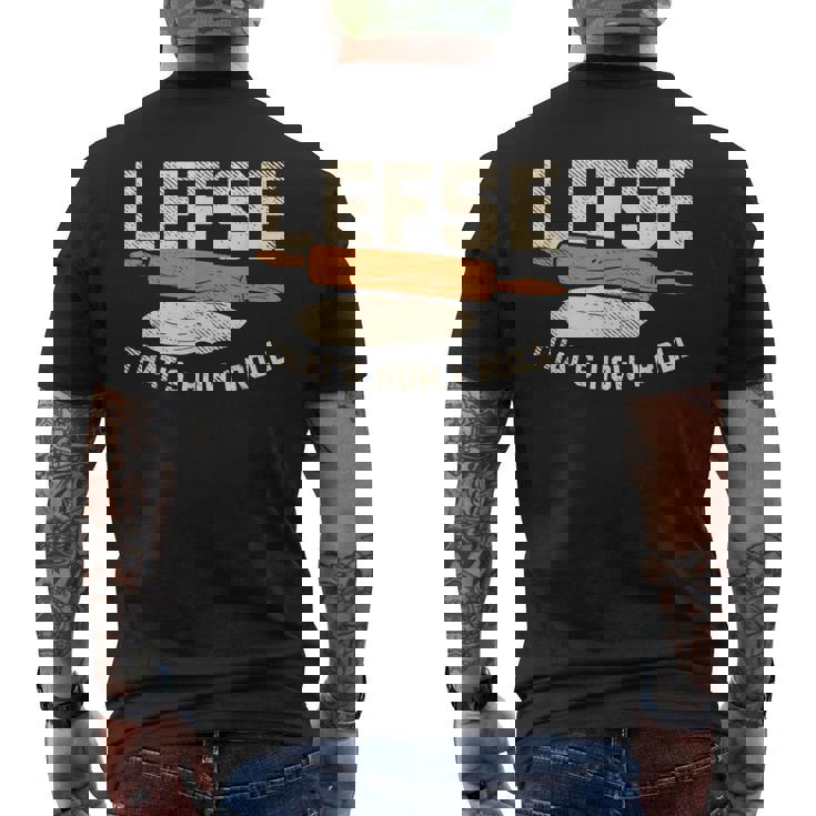 Lefse This Is How I Roll Potato Bread Norwegian Lefse Men's Back Print ...