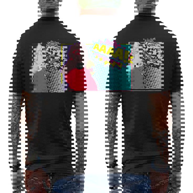 Screaming Galah Cockatoo Comic Birb Memes Parrot Men's Back Print T ...