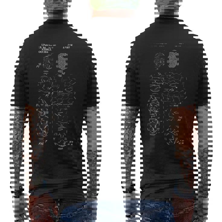 Soccer Ball Blueprint Patent Art Diagram Outline Sketch Plan Men's Back ...