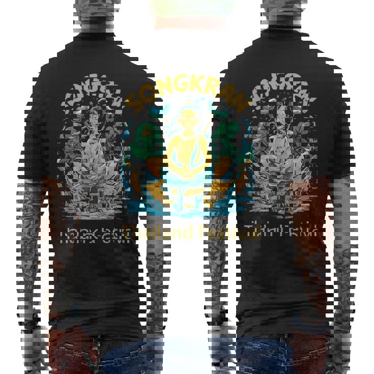 Thailand Festival Of Water Songkran Costume Men's Back Print T-Shirt ...